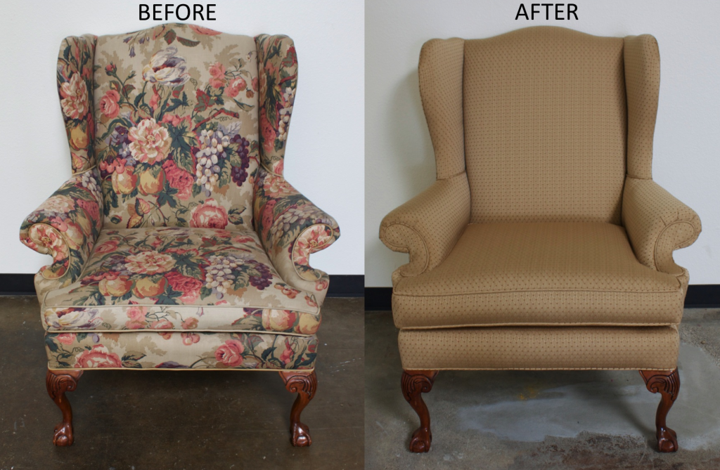 Chair Before and After - MRB Custom Sofas